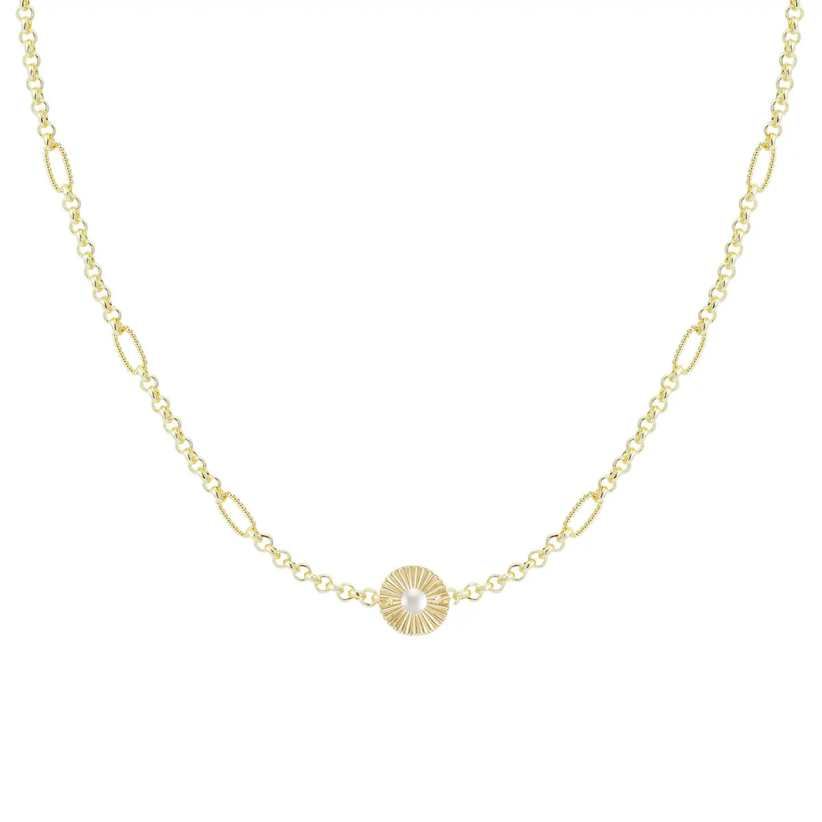 Natalie Wood - Solaris Gem Necklace in Pearl | July & June Women's Boutique